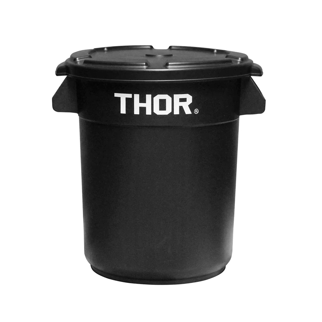 THOR Round Container with Lid Set - 23L Medium Capacity Dust Bin Trash ...