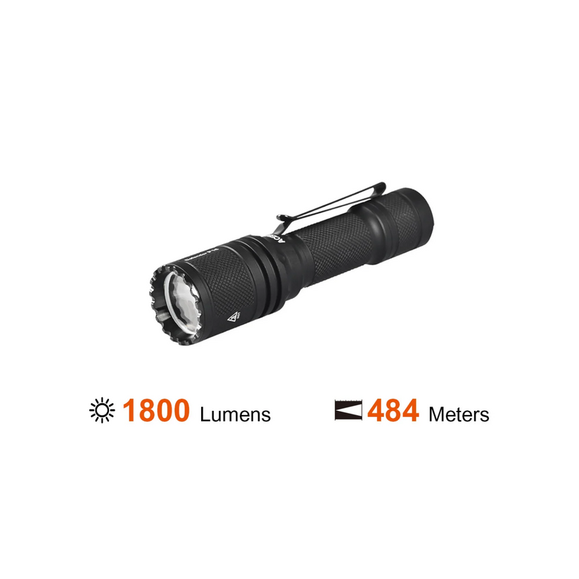 Acebeam P16 Luminus SFT40 LED 1800 Lumens Tactical Flashlight – K2 ...